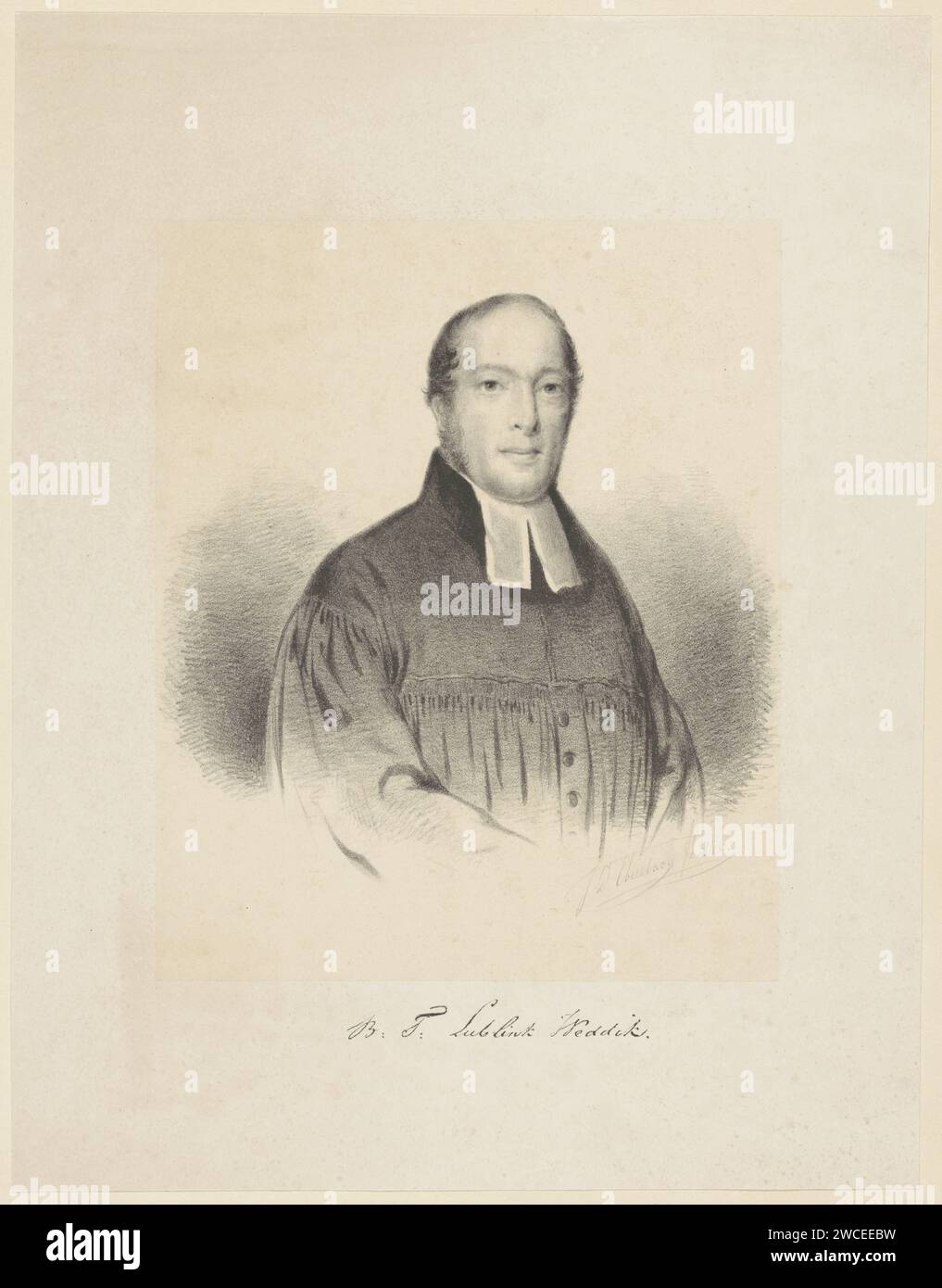PortraT van Bartholomeus Theodus Lublink Weddik, Johan Daniel Ebersbach ...