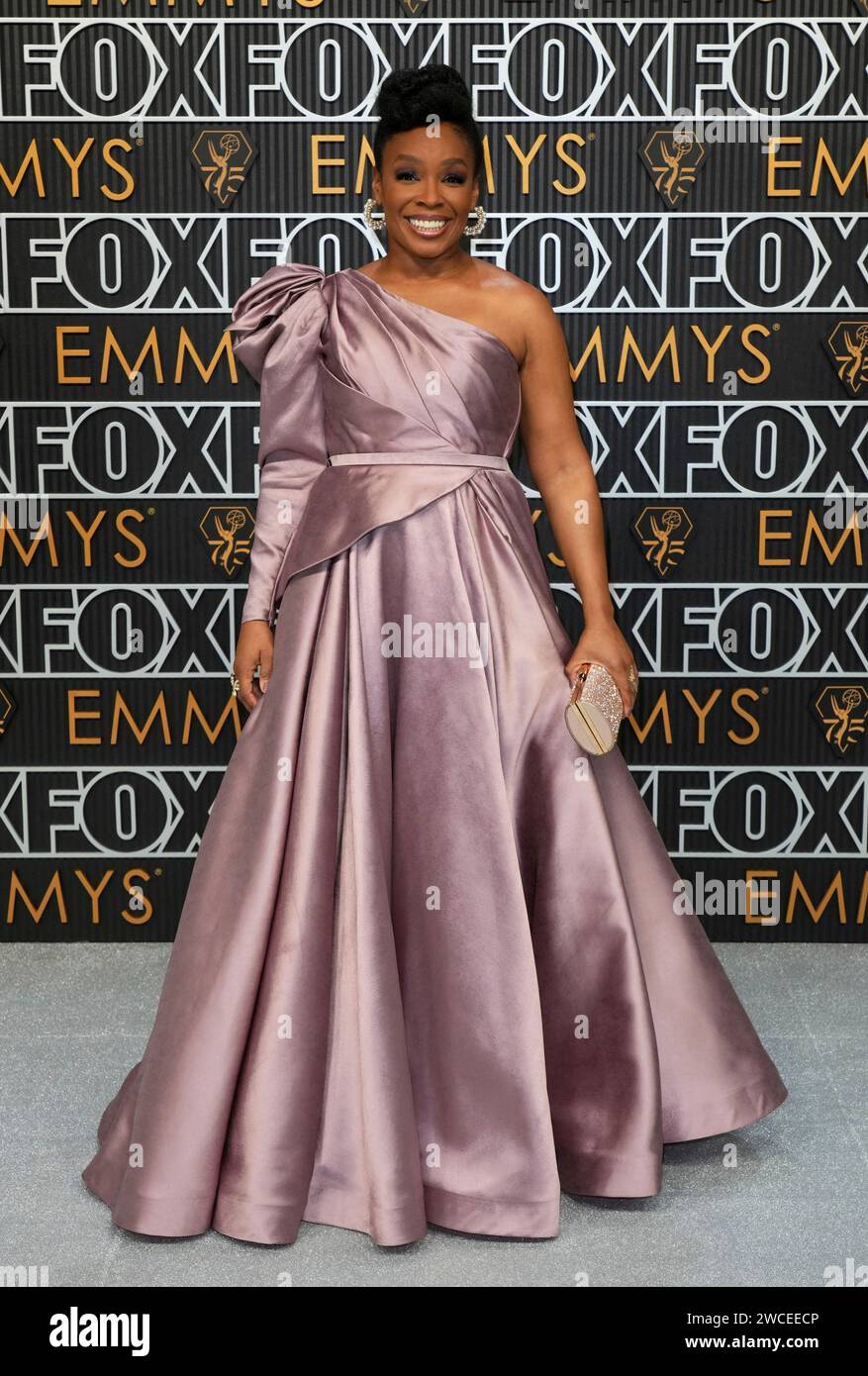 Amber Ruffin poses for a Red Carpet portrait at the 75th Emmy Awards on ...