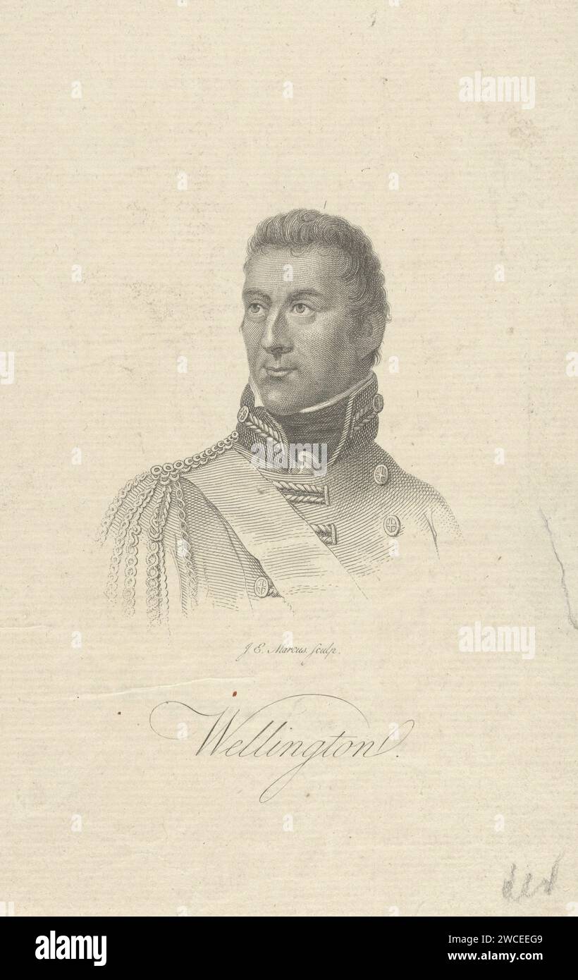 Portrait of Arthur Wellesley, Duke van Wellington, Jacob Ernst Marcus ...