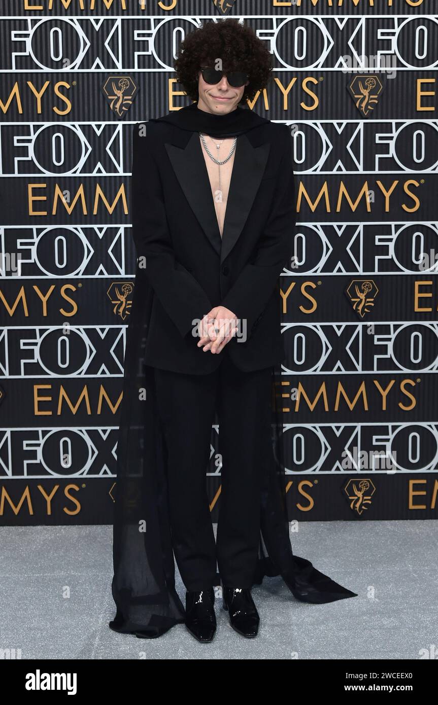 Reece Feldman arrives at the 75th Primetime Emmy Awards on Monday, Jan ...