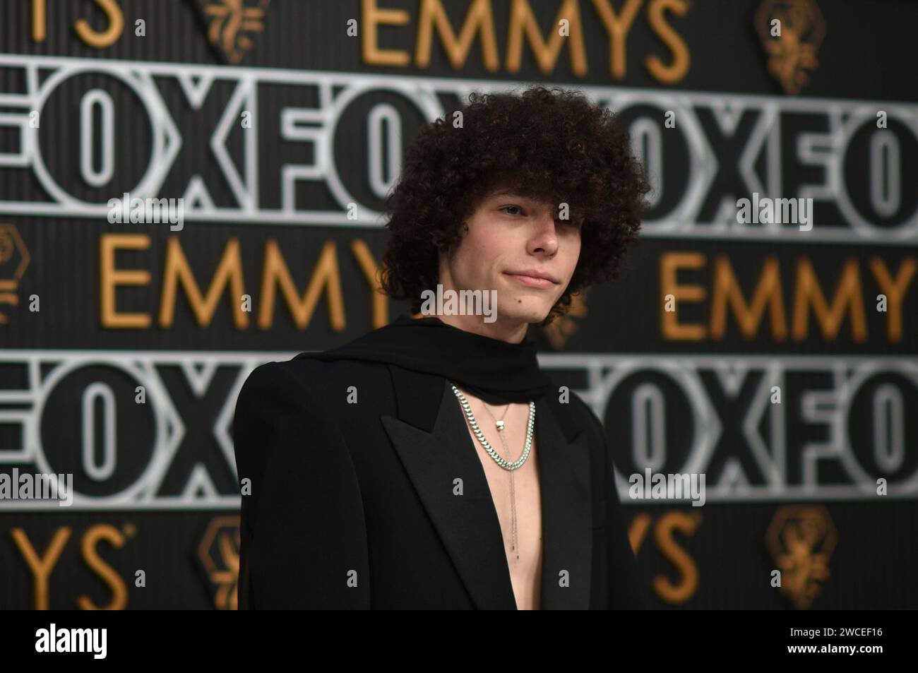 Reece Feldman arrives at the 75th Primetime Emmy Awards on Monday, Jan ...