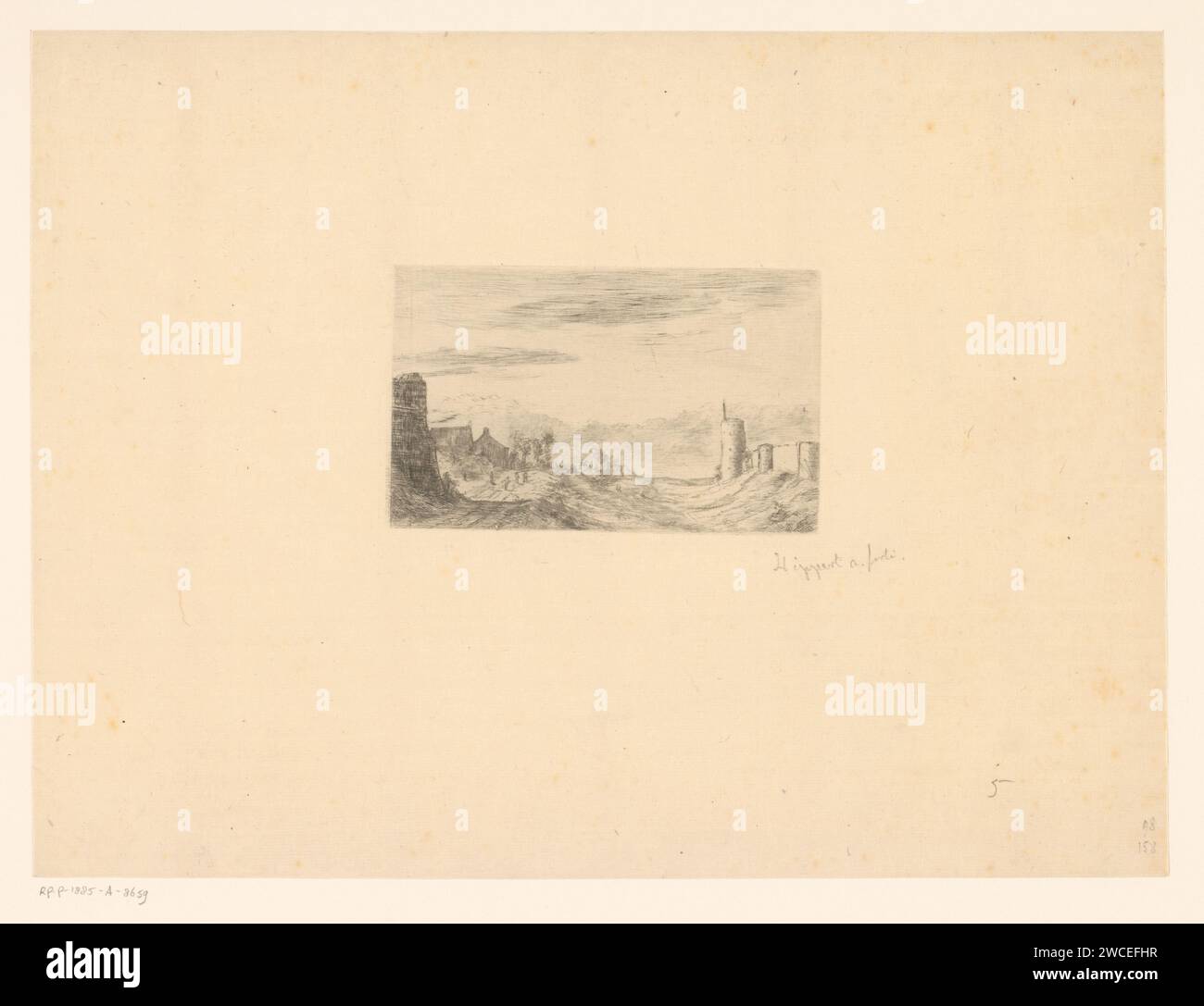 Landscape with ruin, Karel Theodoor Hippert (attributed to), 1849 ...