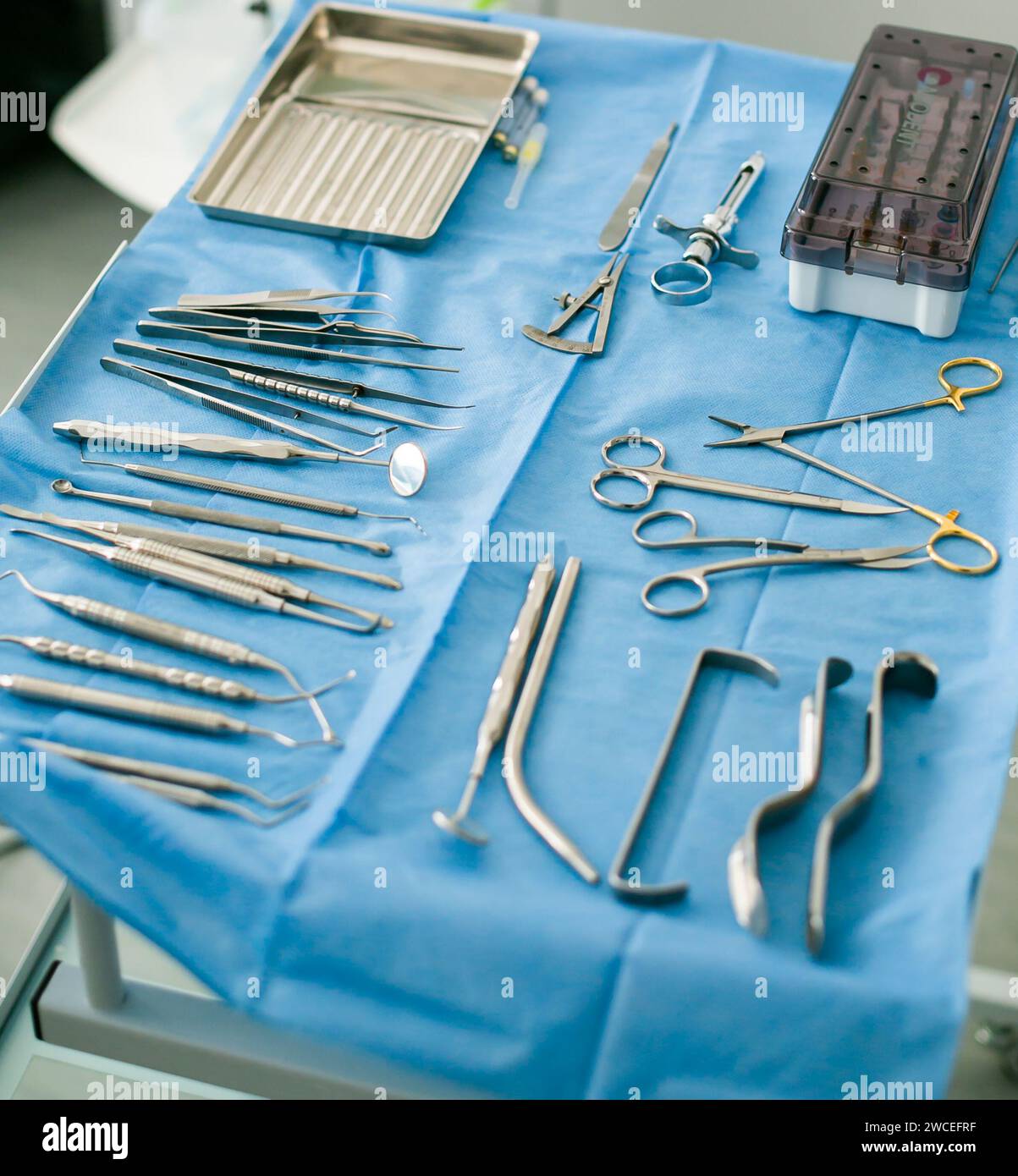 dentist tools in Dentist Clinic are ready for use Different dental ...