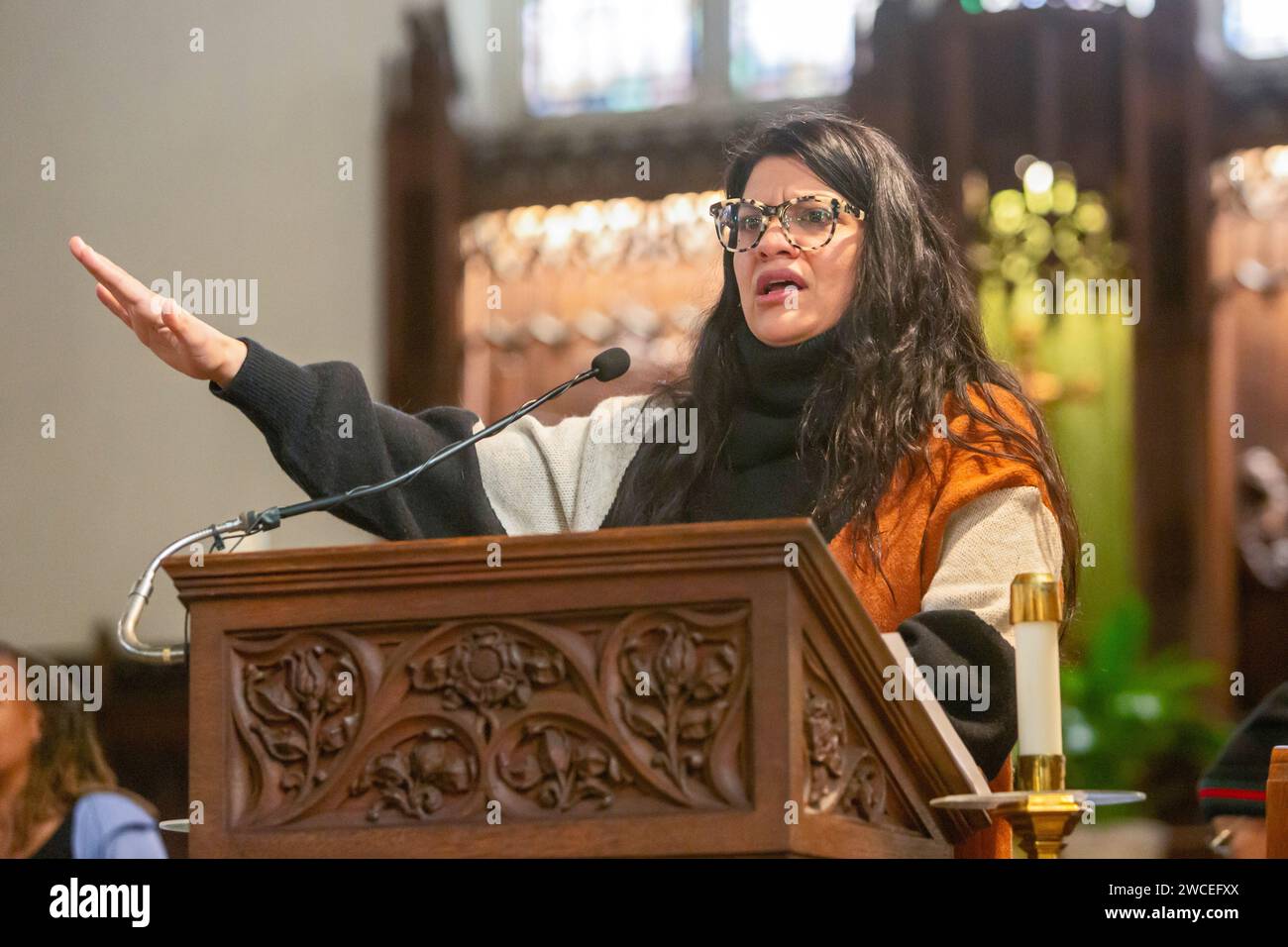 Detroit, Michigan, USA. 15th Jan, 2024. Congresswoman Rashida Tlaib was ...