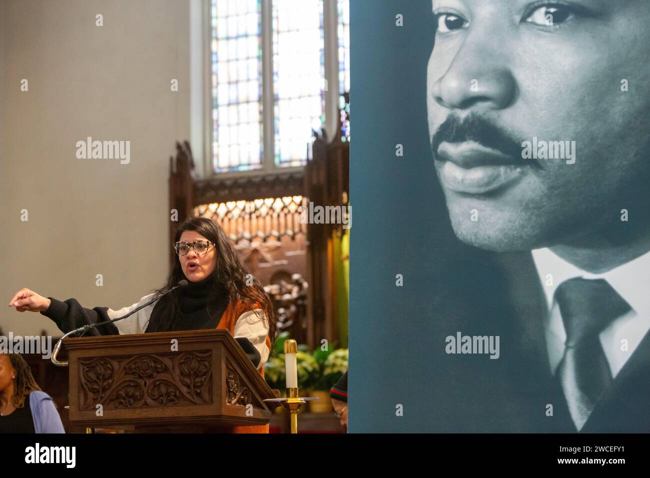Detroit, Michigan, USA. 15th Jan, 2024. Congresswoman Rashida Tlaib was ...