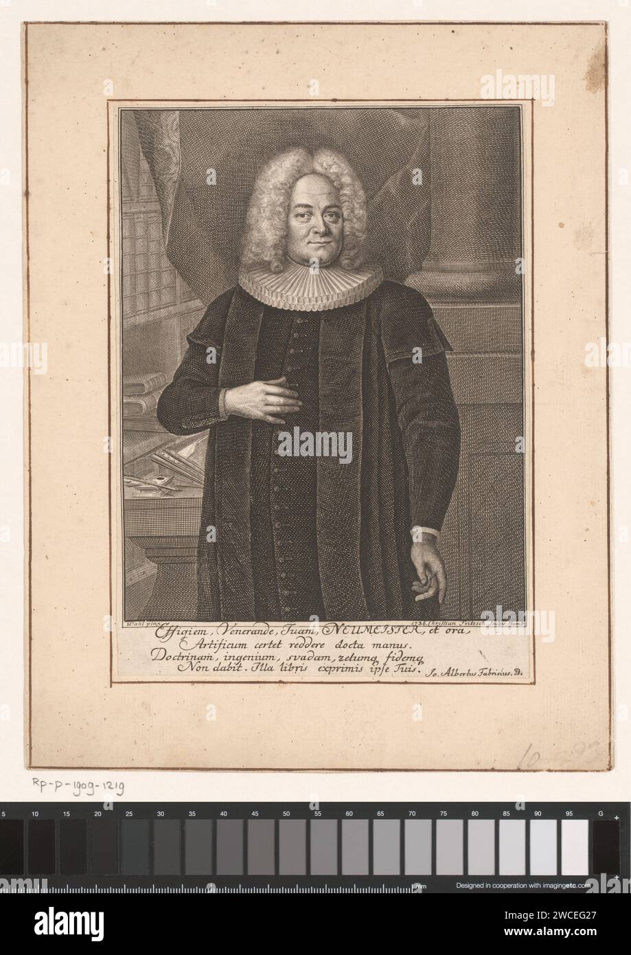 PortraT van Erdmann Neumeister, Christian Fritzsch, after Johann ...