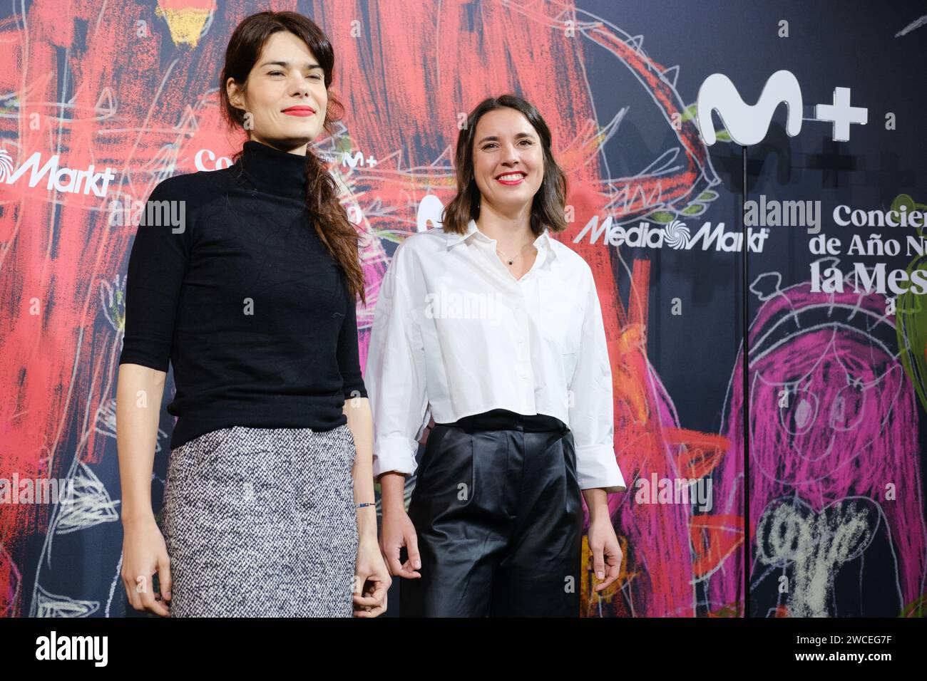 Irene Montero attends the concert of "Stella Maris", the musical band ...