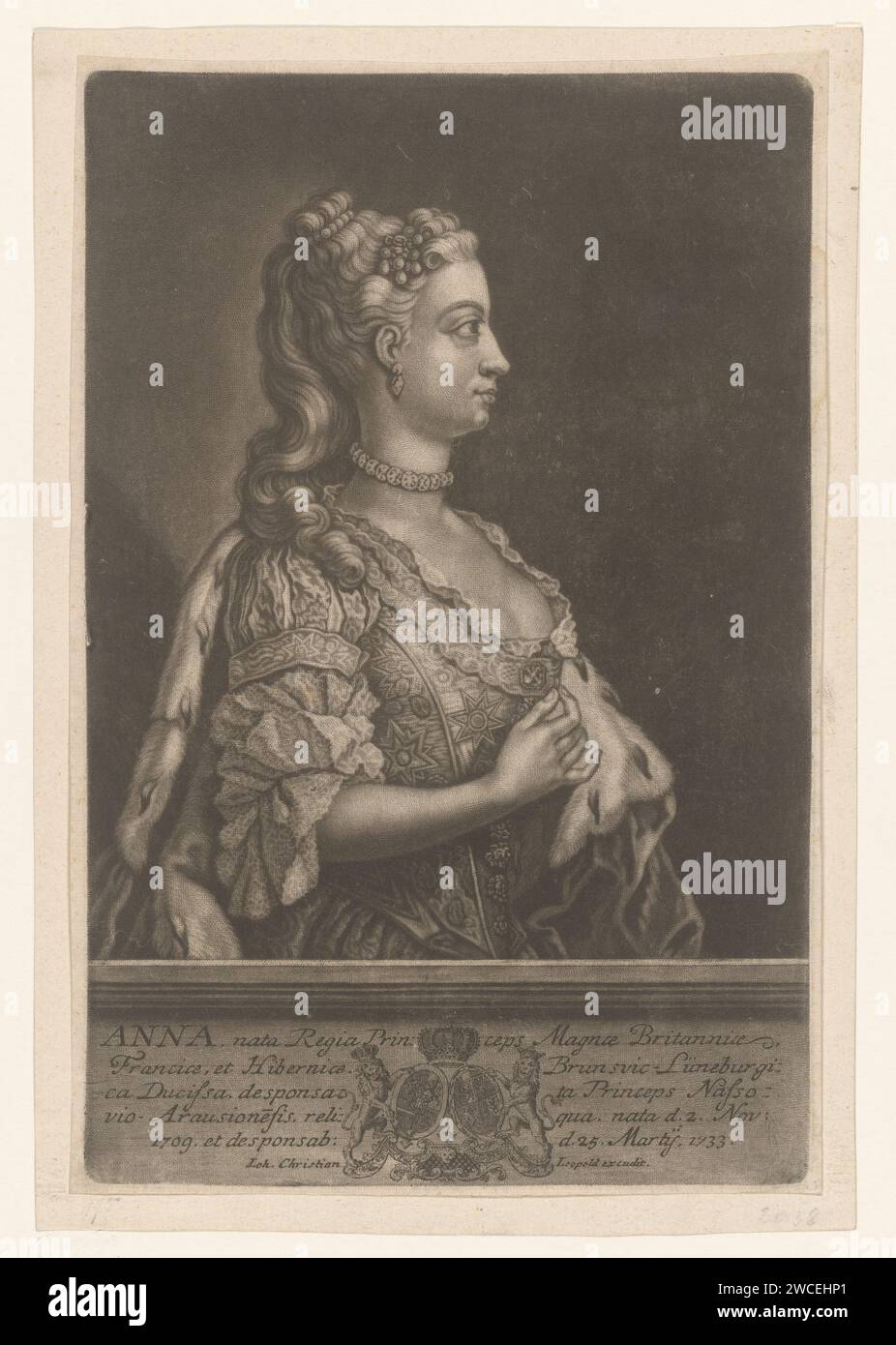 Portrait of Anna Stuart, Queen of England and Scotland, Anonymous, 1733 ...