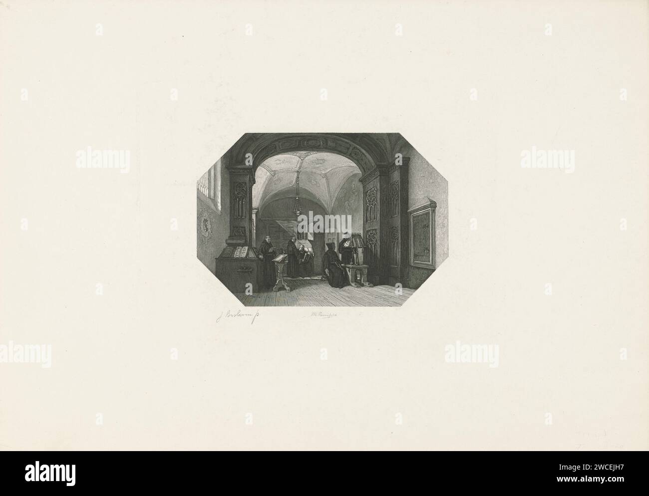 Four monks reading hi-res stock photography and images - Alamy