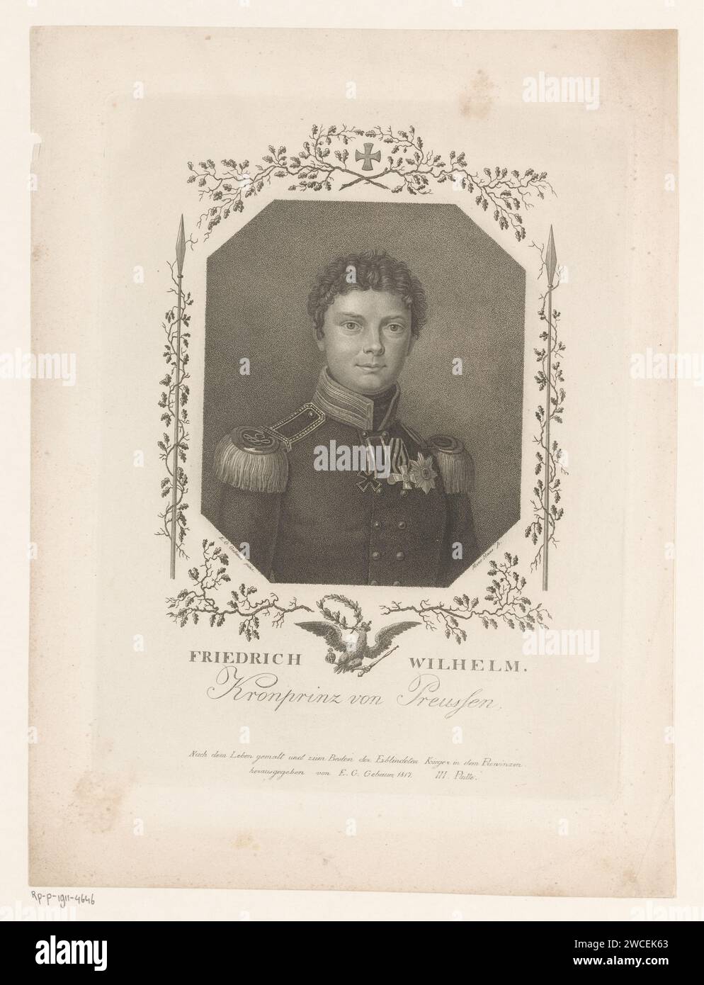PortraT van Friedrich Wilhelm IV, Meno Haas, after Paul Ernst Gebauer ...