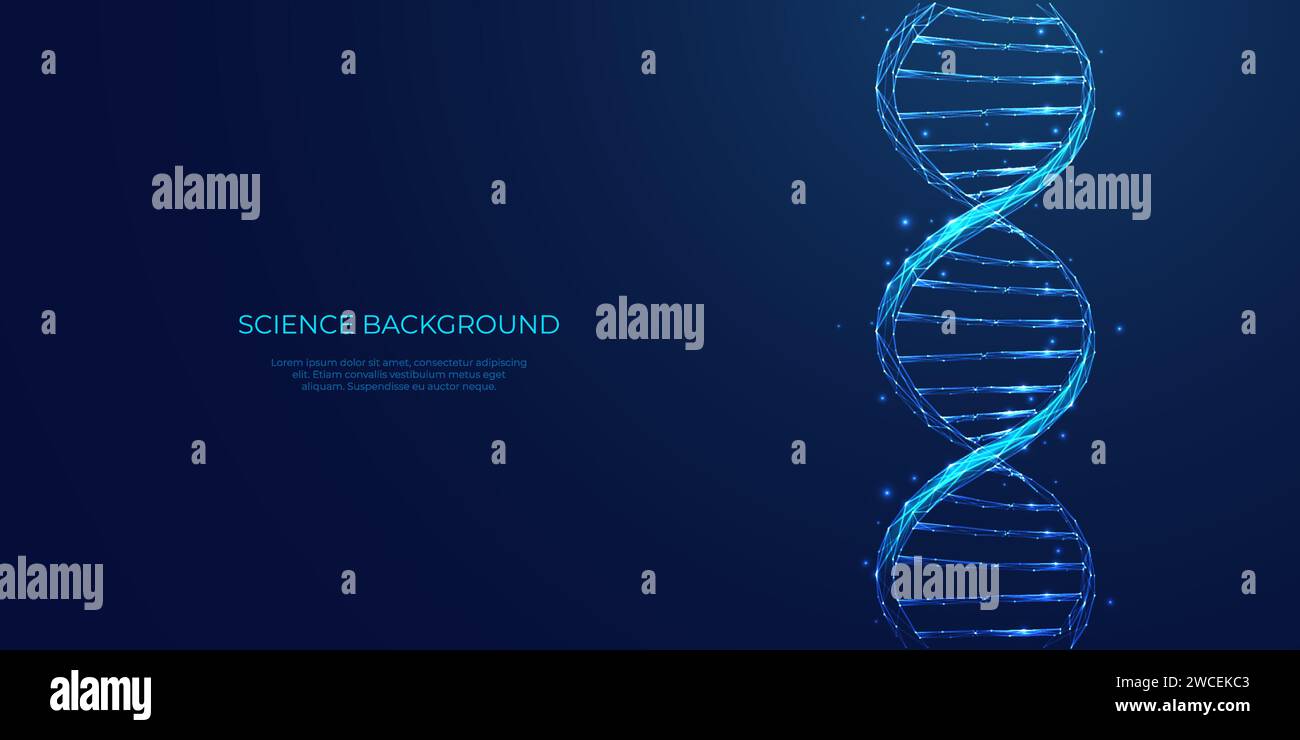 DNA background. Glowing blue double helix. Genetic code in futuristic Stock Vector Image & Art ...
