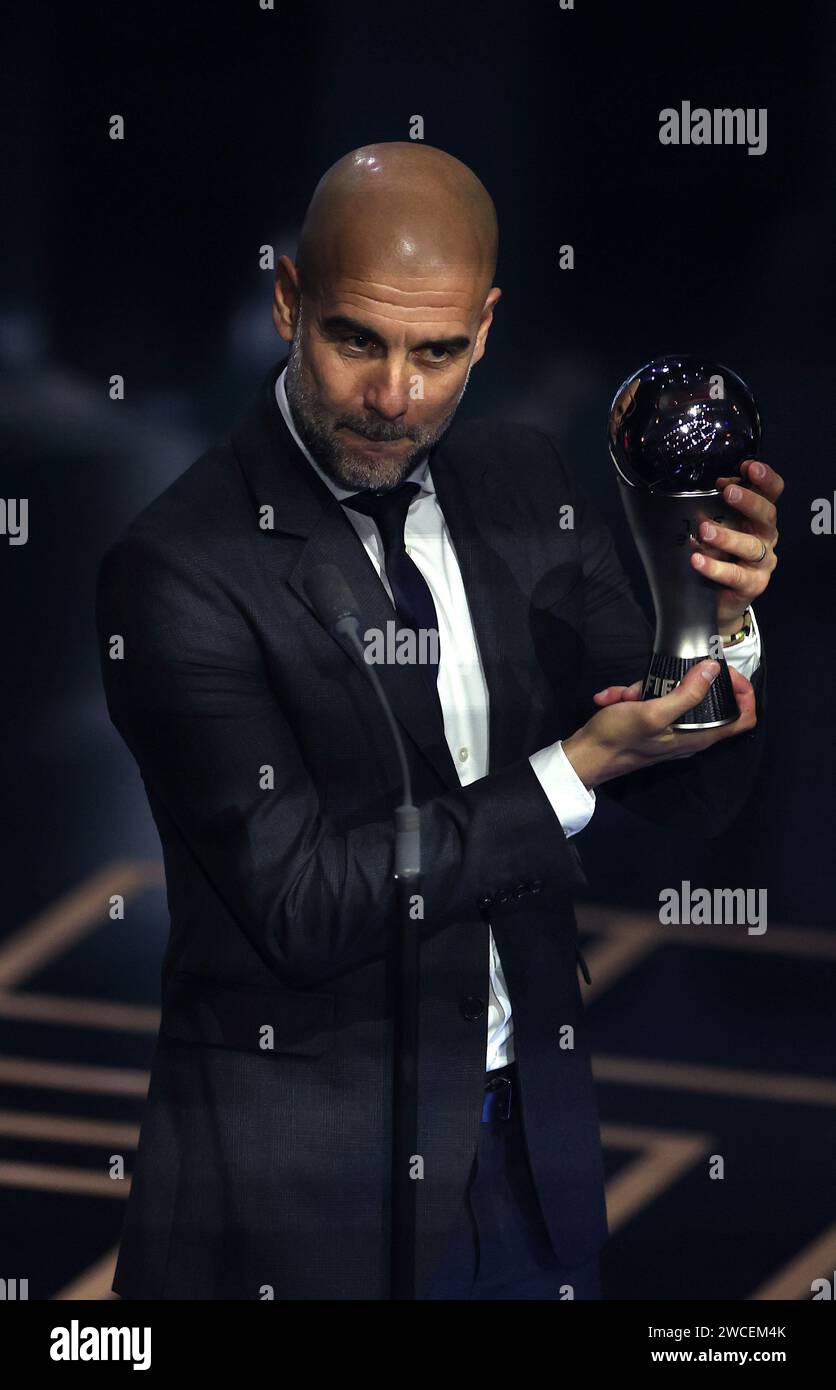 London, UK. 15th Jan, 2024. Pepe Guardiola, Head Coach of Manchester ...