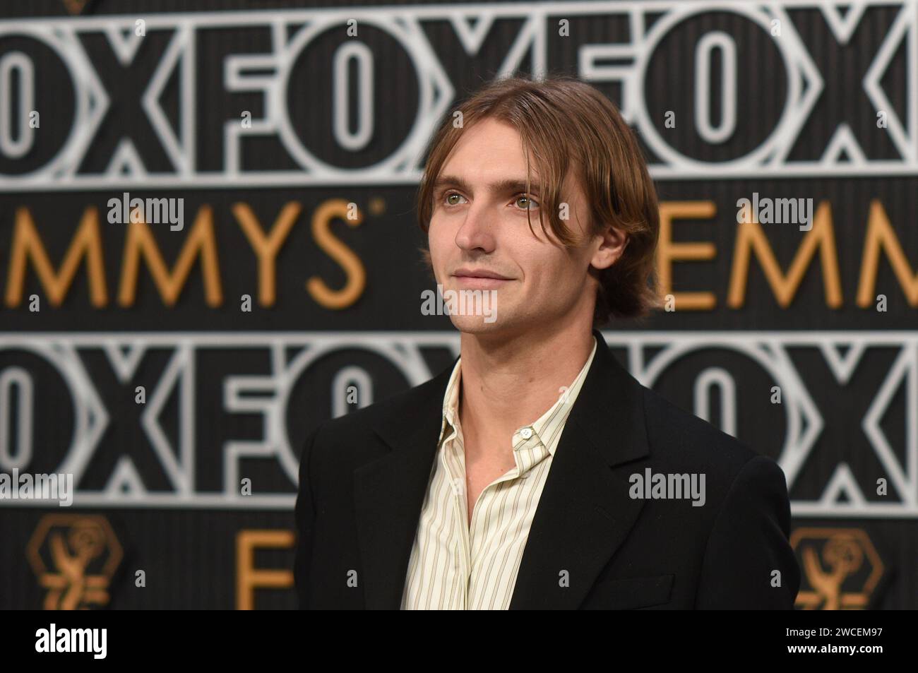 Hart Denton arrives at the 75th Primetime Emmy Awards on Monday, Jan ...