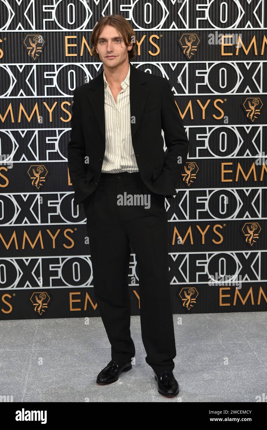 Hart Denton arrives at the 75th Primetime Emmy Awards on Monday, Jan ...