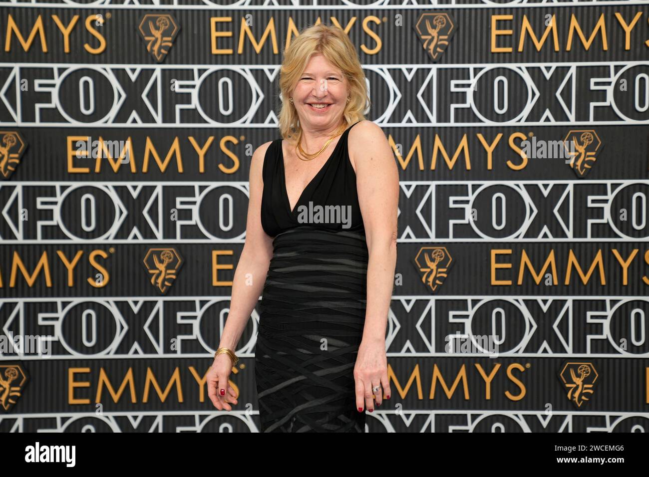 Diana Schmidt arrives at the 75th Primetime Emmy Awards on Monday, Jan ...