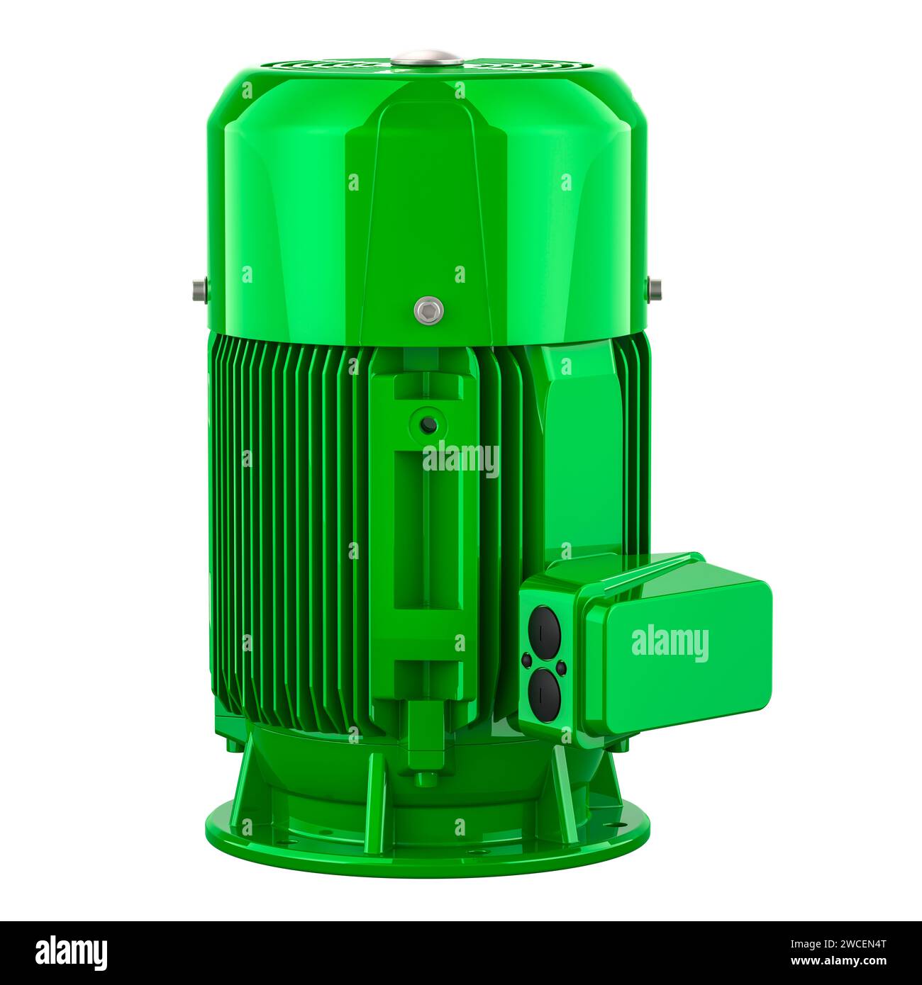 Electric vertical motor, 3D rendering isolated on white background ...