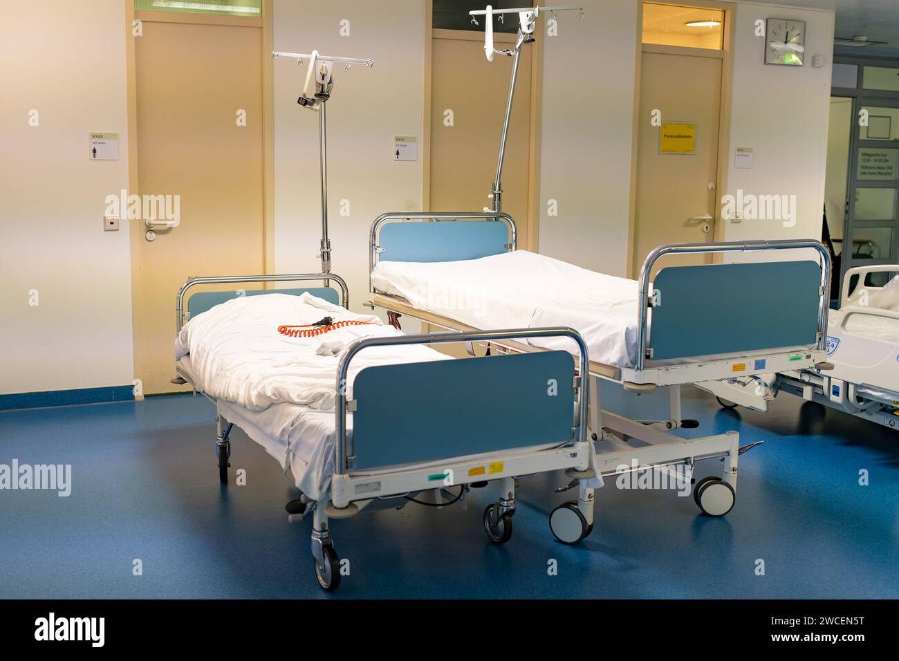 An ambulatory bed with comfortable medical equipment in a modern ...