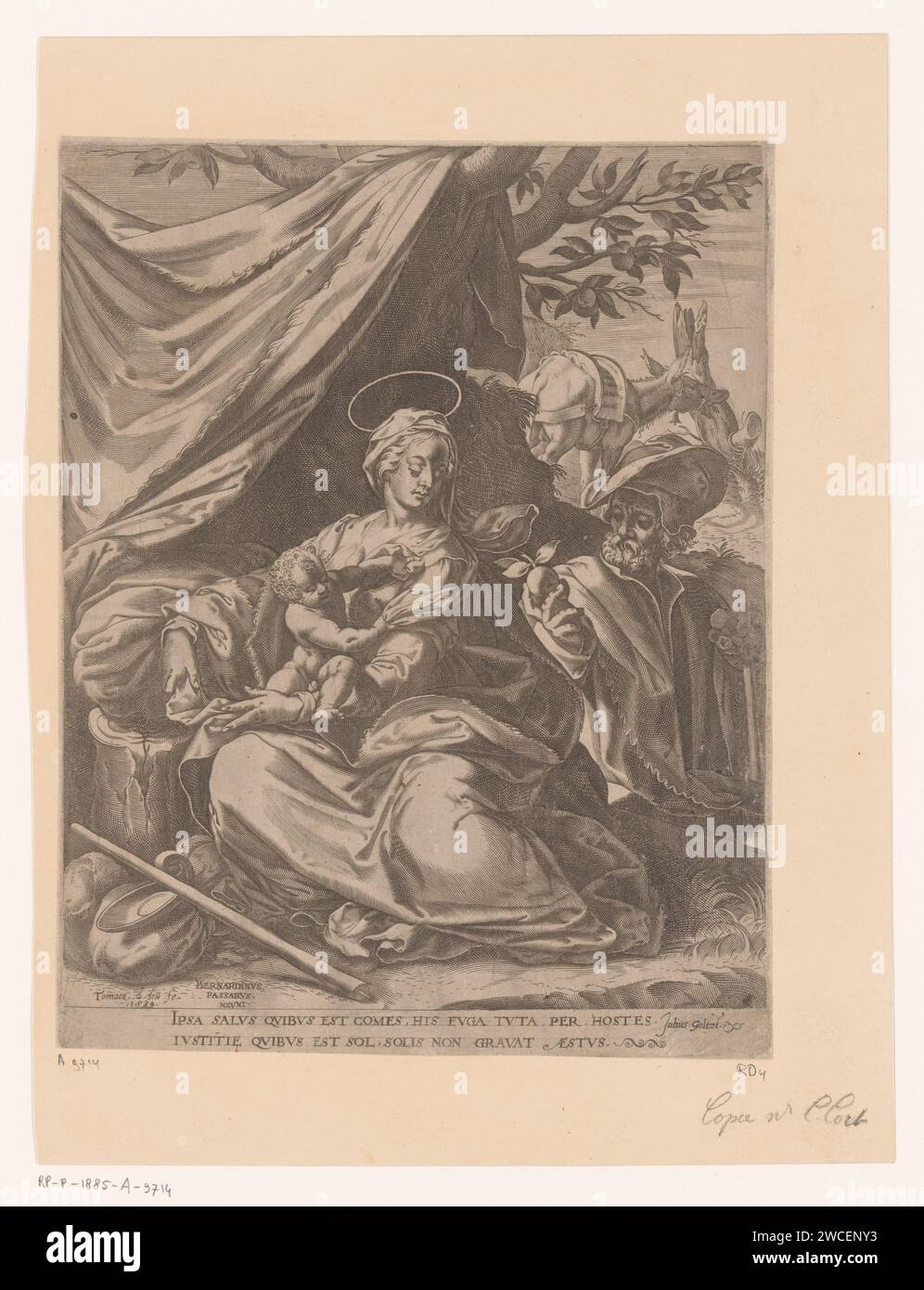 Rest on the flight to Egypt, Thomas de Leu, After Bernardino Passeri ...