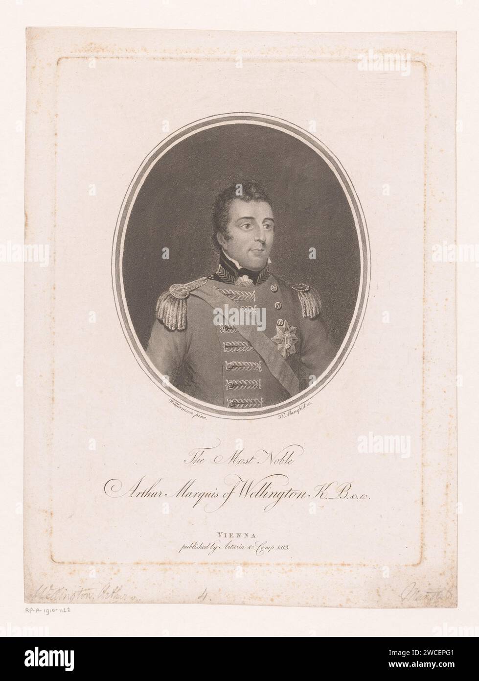 Portret van Arthur Wellesley, hertog van Wellington, Heinrich Joseph ...