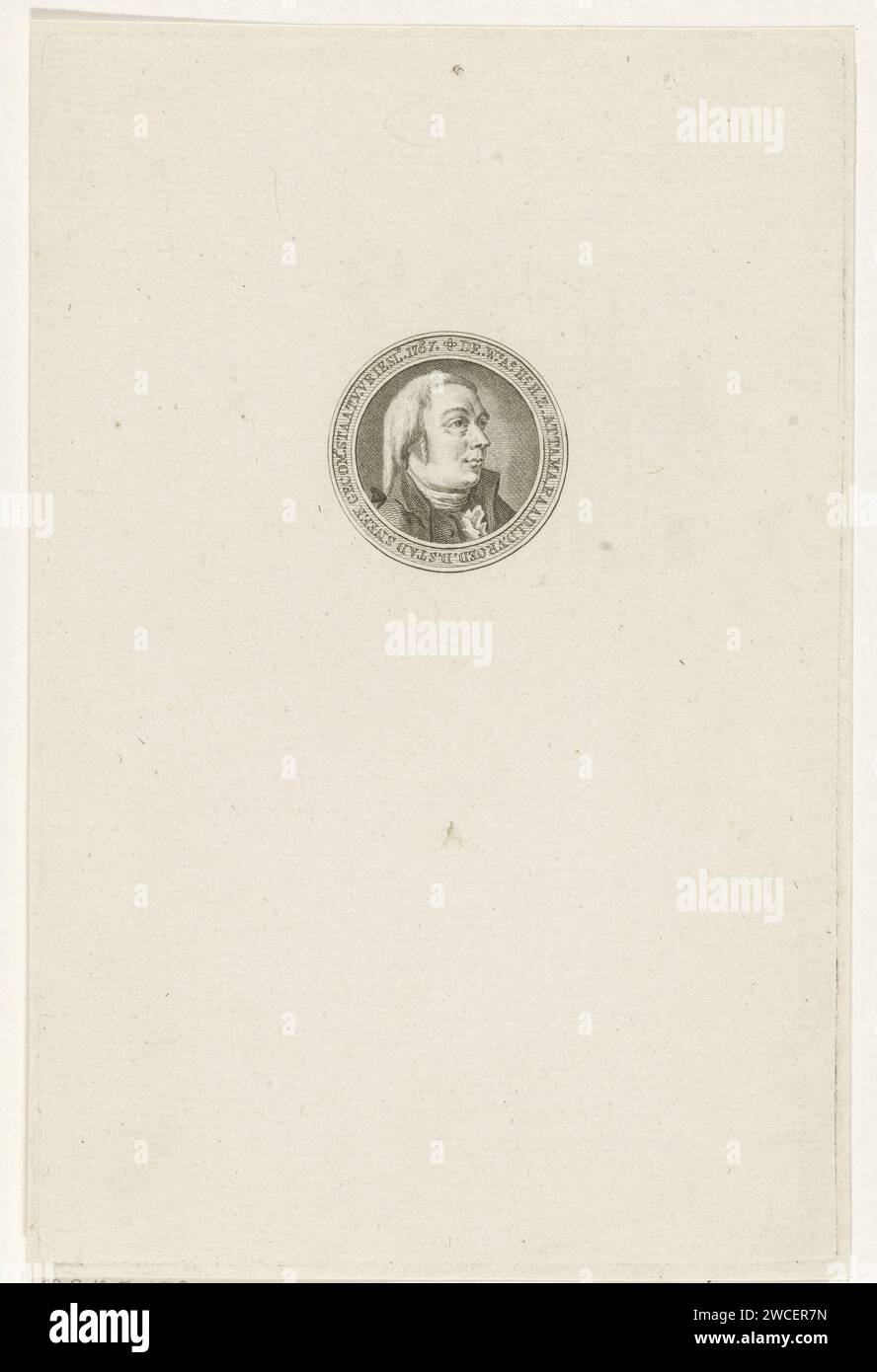 Portret is H.Z. Attama, Abraham Jacobsz. Hulk, 1787 print Buste of H.Z ...