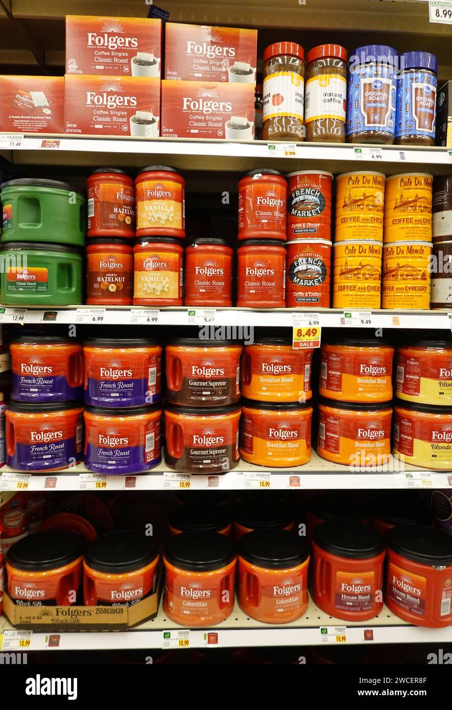 Folgers brand coffee hi-res stock photography and images - Alamy