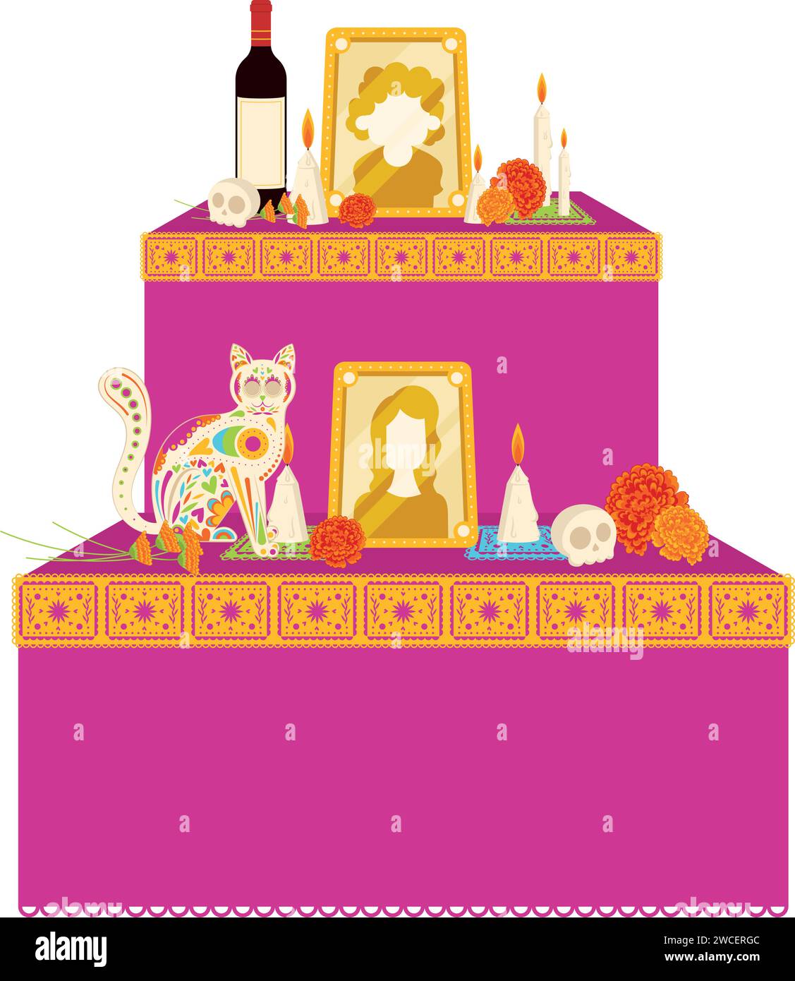 Marigold flower altar Stock Vector Images - Alamy