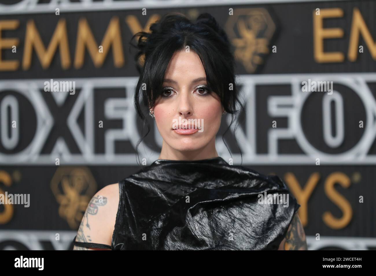 Kerry O' Neill poses for a Red Carpet portrait at the 75th Emmy Awards ...