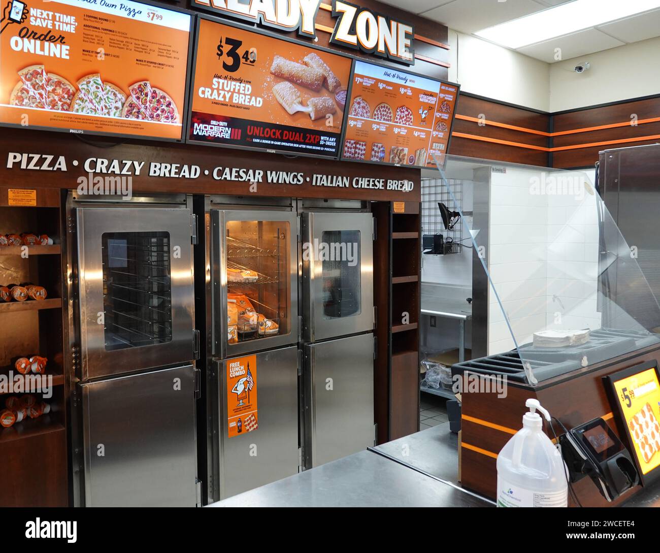 Interior of a Little Caesars pizza store - November 2023 Stock Photo ...