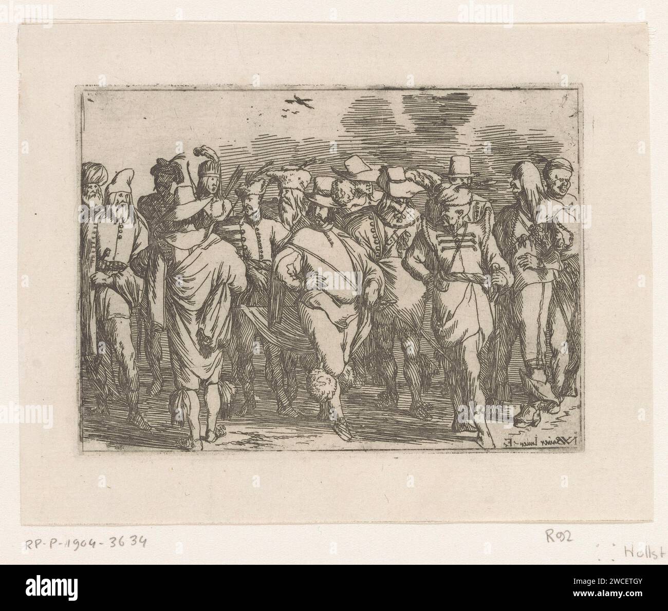 Men from different countries, Johann Wilhelm Baur, 1636 print Rome ...
