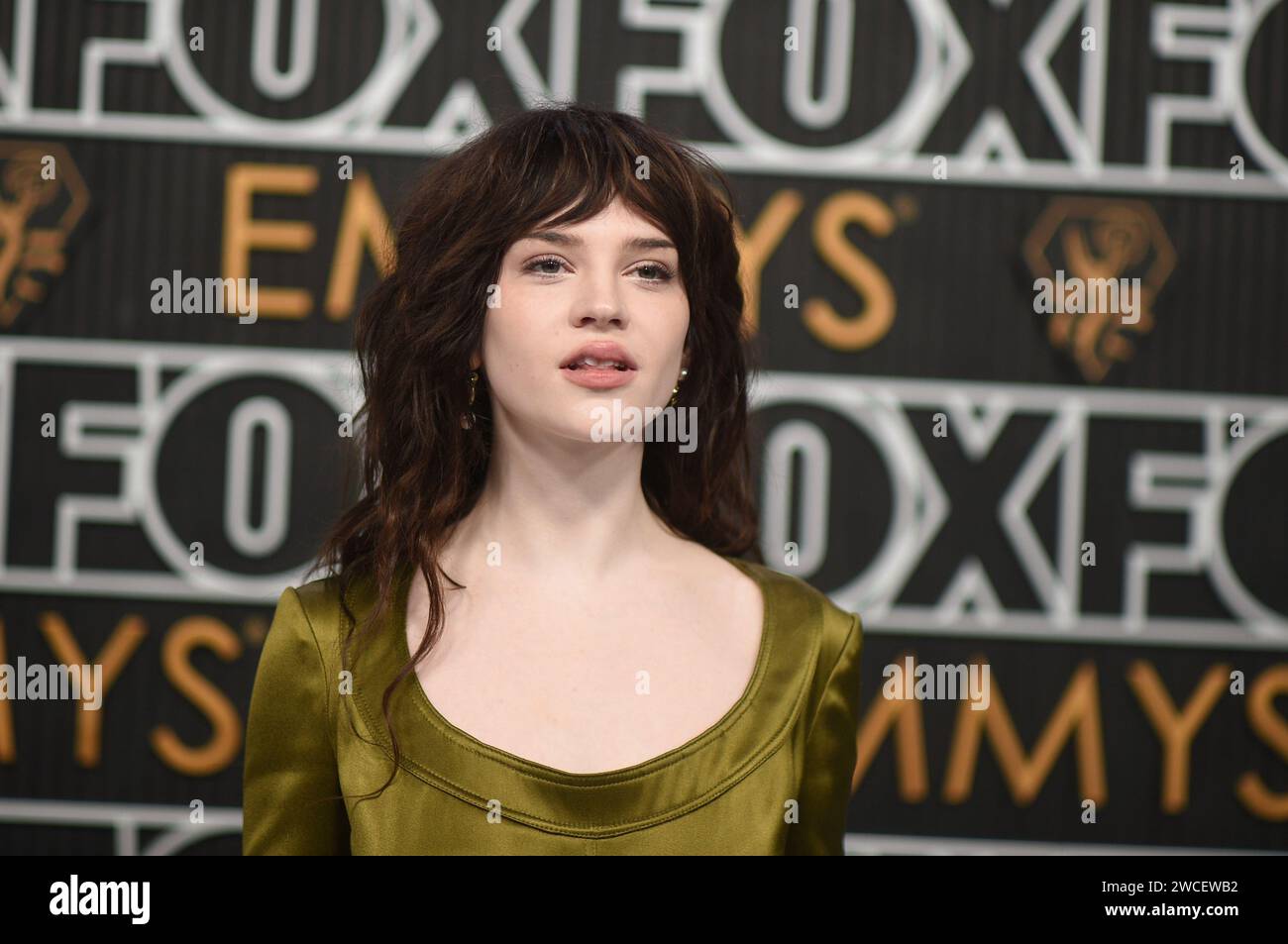 Sophie Thatcher arrives at the 75th Primetime Emmy Awards on Monday ...