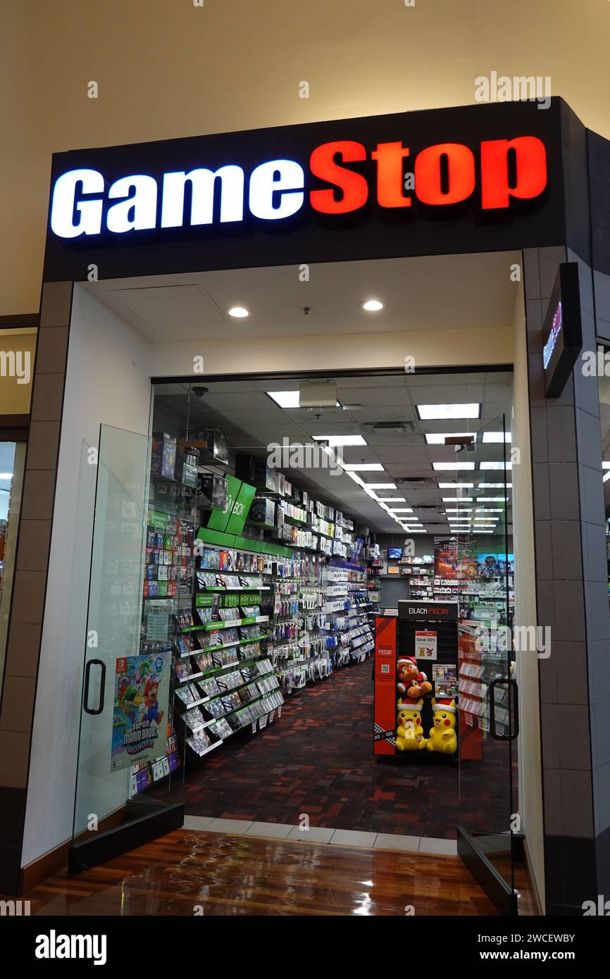 Entrance to the Game Stop store in Grapevine Mills shopping center ...