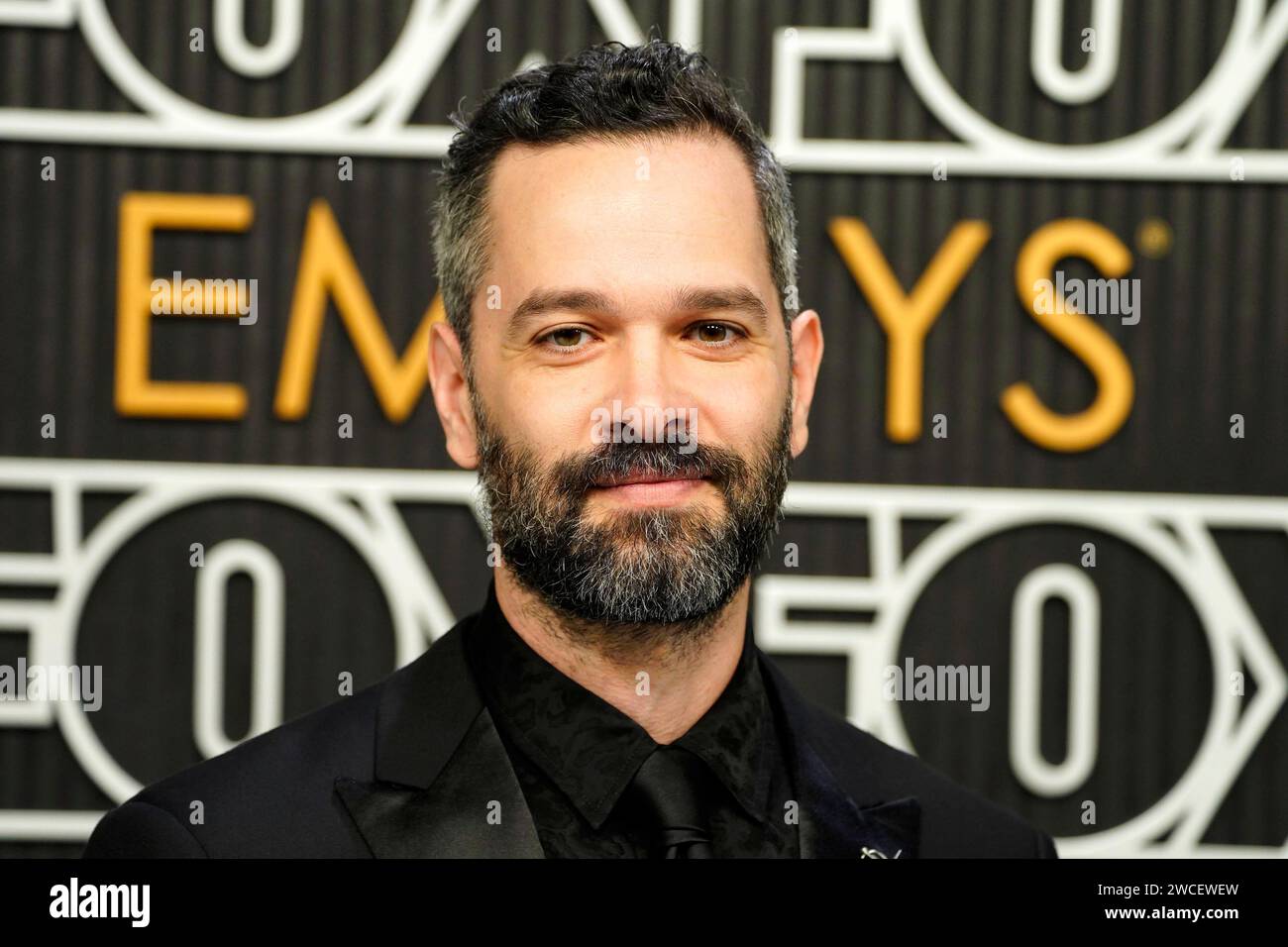 Neil Druckmann poses for a Red Carpet portrait at the 75th Emmy Awards ...