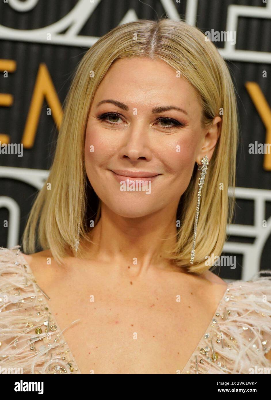 Desi Lydic poses for a Red Carpet portrait at the 75th Emmy Awards on ...