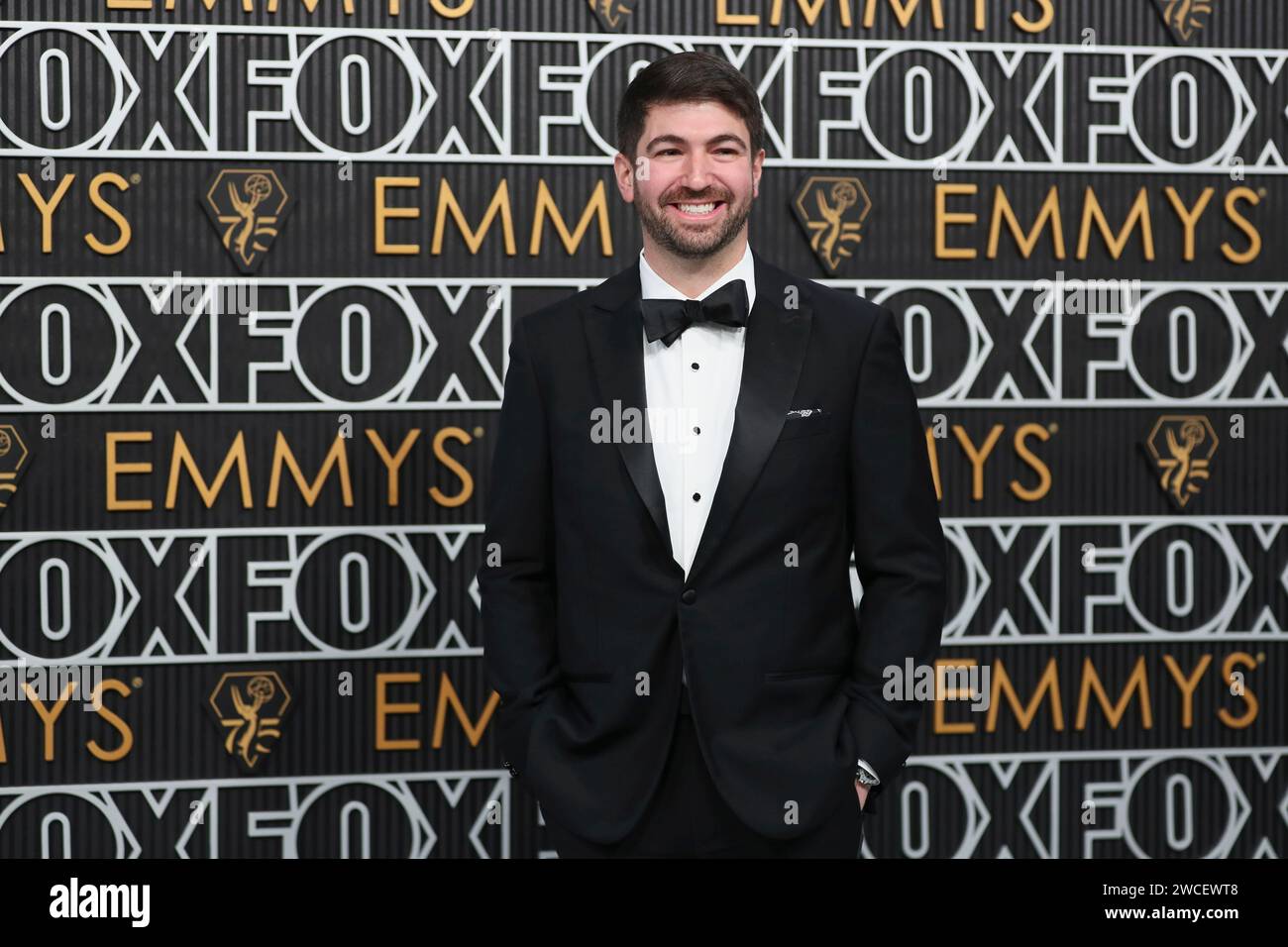 Daniel Glantz poses for a Red Carpet portrait at the 75th Emmy Awards ...