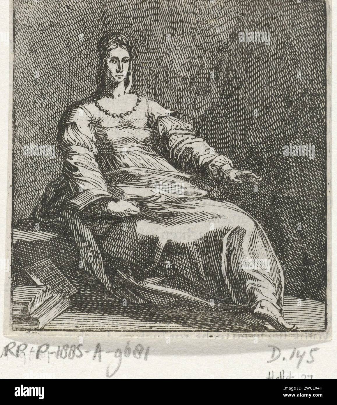 Calliope, Pieter Nolpe, after Hendrick Goltzius, 1650 print Calliope ...