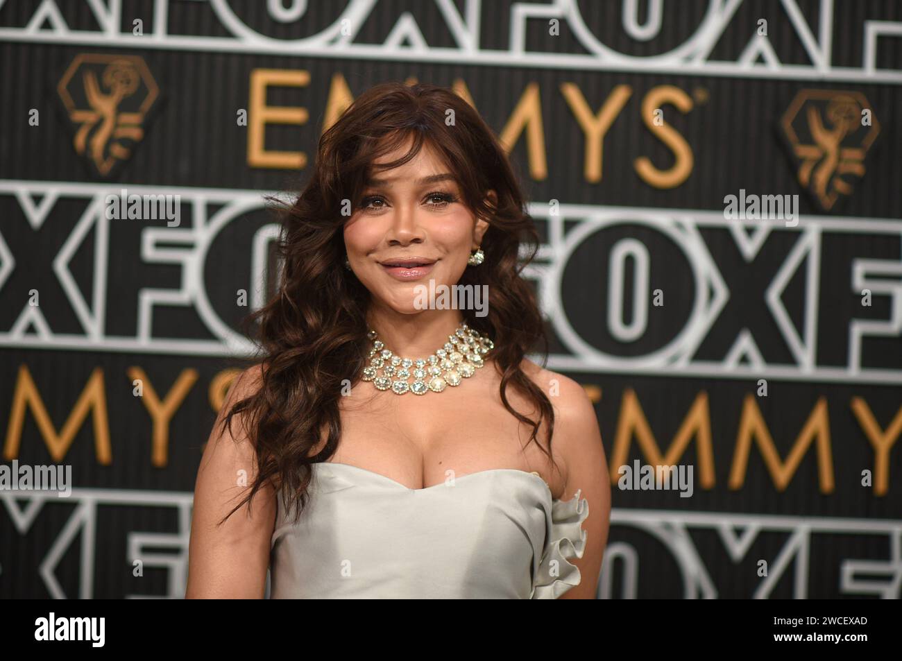 Charmaine DeGrate arrives at the 75th Primetime Emmy Awards on Monday ...