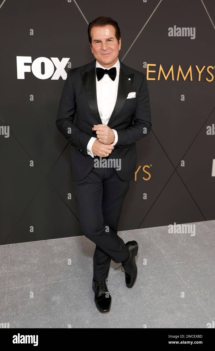 Vincent De Paul walks the red carpet at the 75th Emmy Awards on Monday ...
