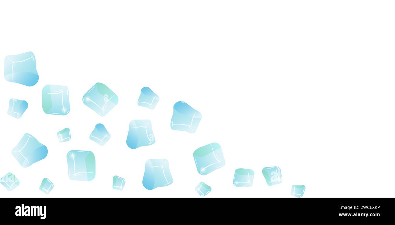 Transparent glass cube shapes in realistic style. Poster, banner, and ...