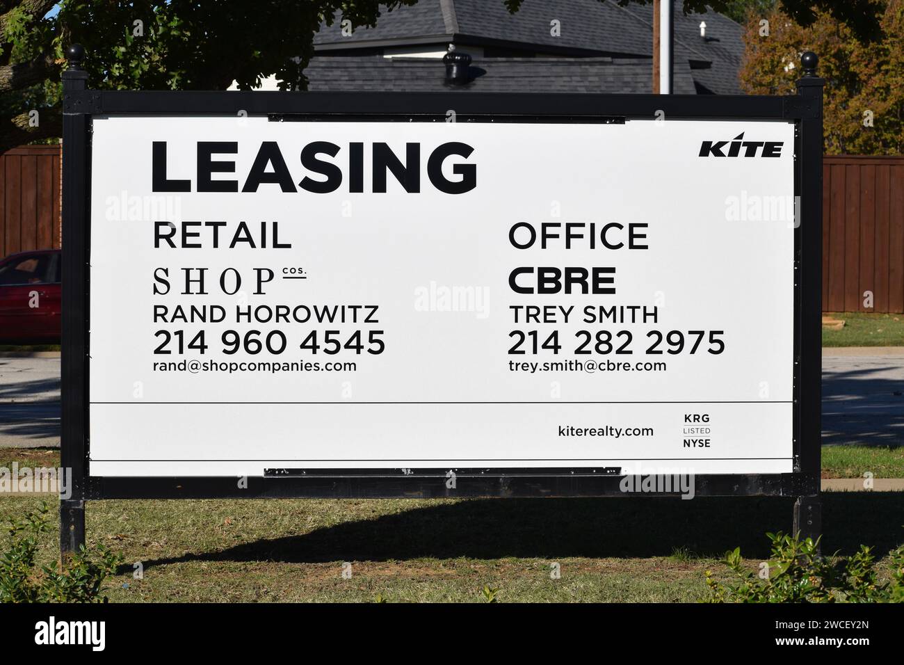 CBRE Leasing sign in Southlake Texas - November 2023 Stock Photo - Alamy