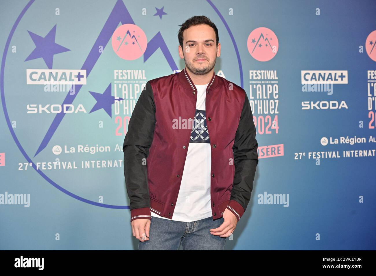 Maxime Tabart attending the Opening Ceremony of the 27th Alpe d Huez ...