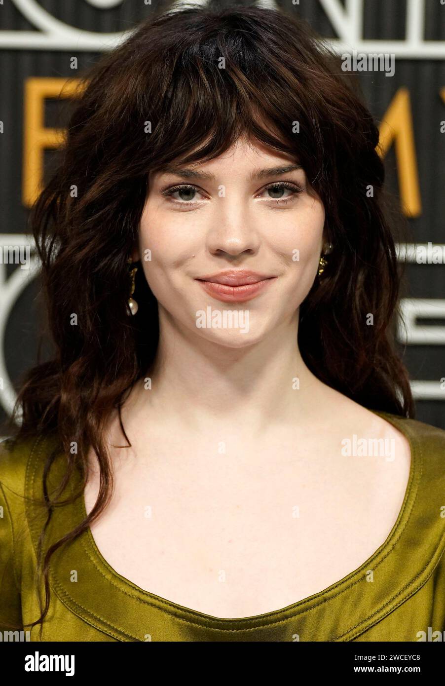 Sophie Thatcher poses for a Red Carpet portrait at the 75th Emmy Awards ...