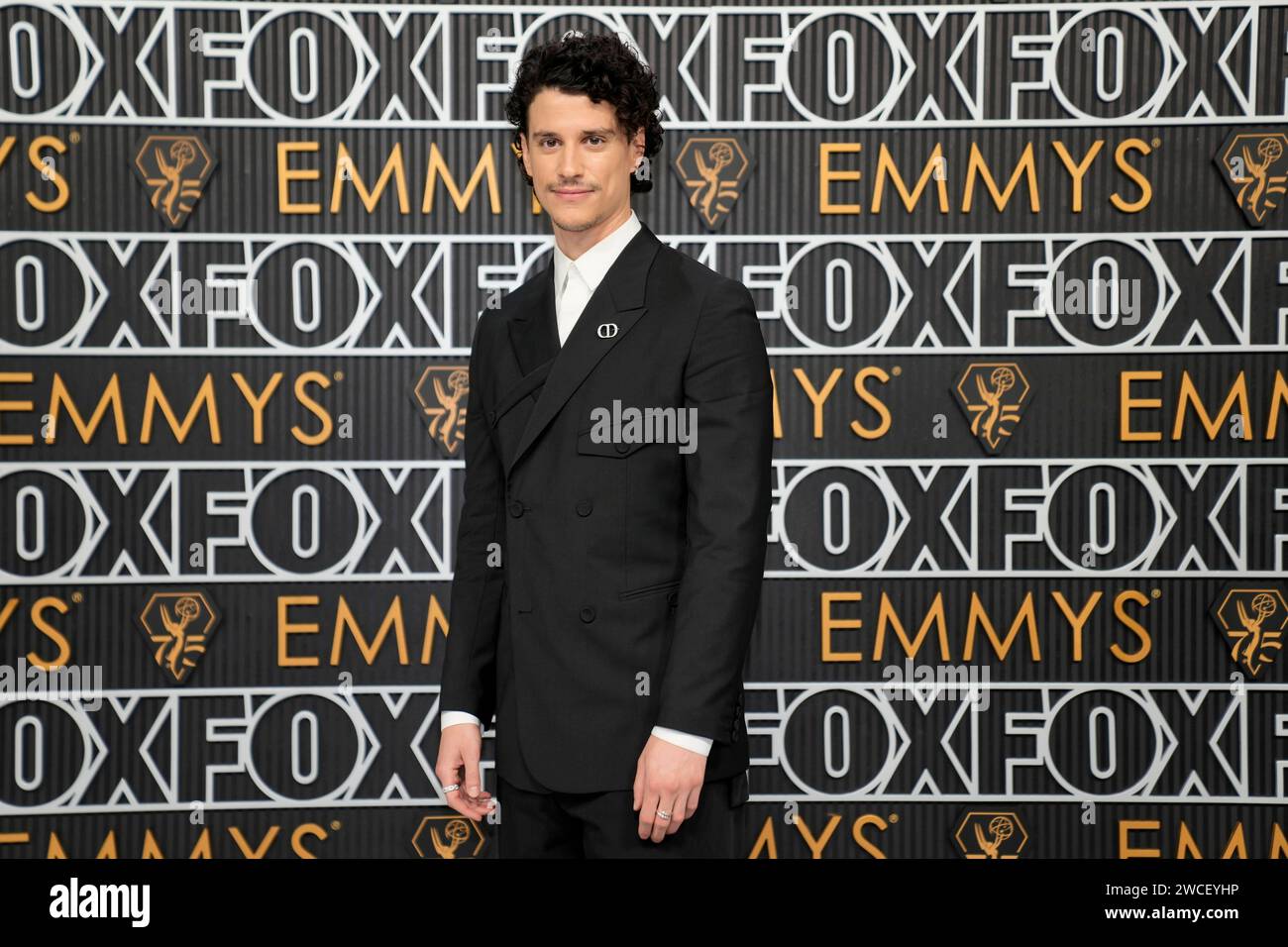 Adam DiMarco arrives at the 75th Primetime Emmy Awards on Monday, Jan ...