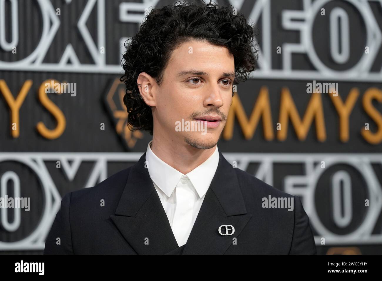 Adam DiMarco arrives at the 75th Primetime Emmy Awards on Monday, Jan ...
