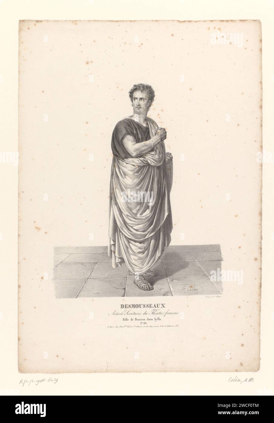 Portret van Desmousseaux ah Roscius in De Tragedie Sylla, Alexandre ...