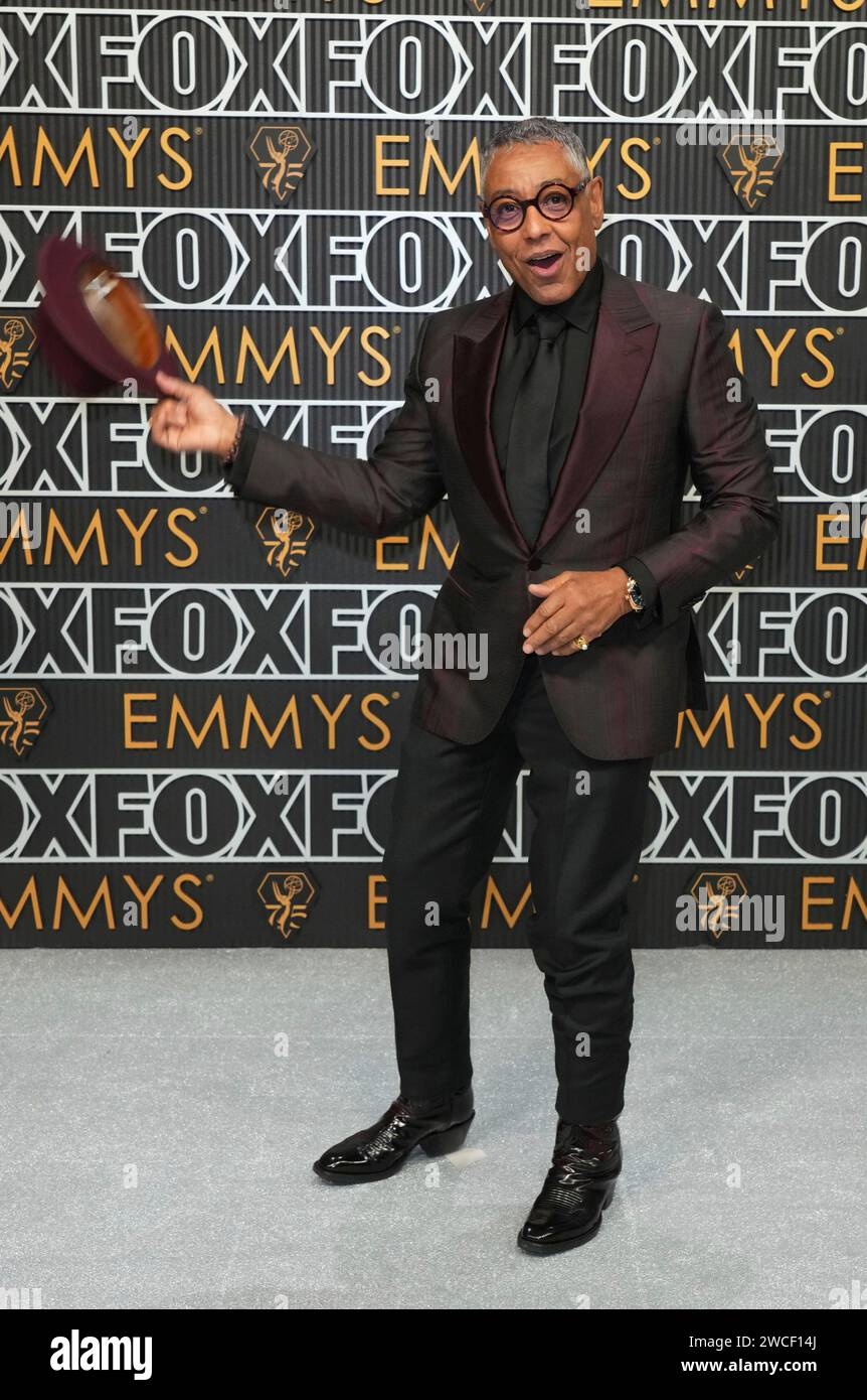 Giancarlo Esposito poses for a Red Carpet portrait at the 75th Emmy ...