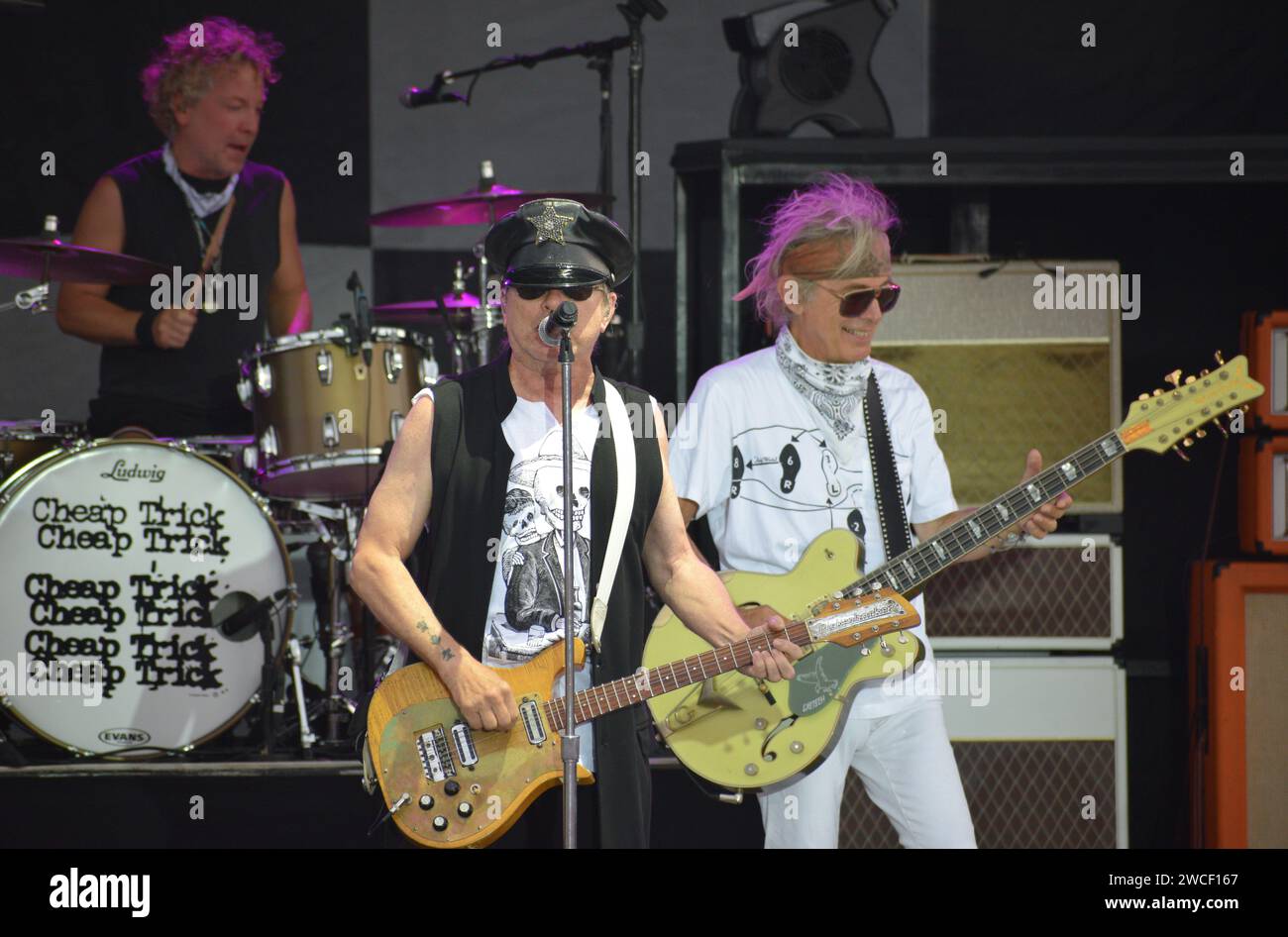 Cheap Trick performing in Sherman Texas, during what would become a ...