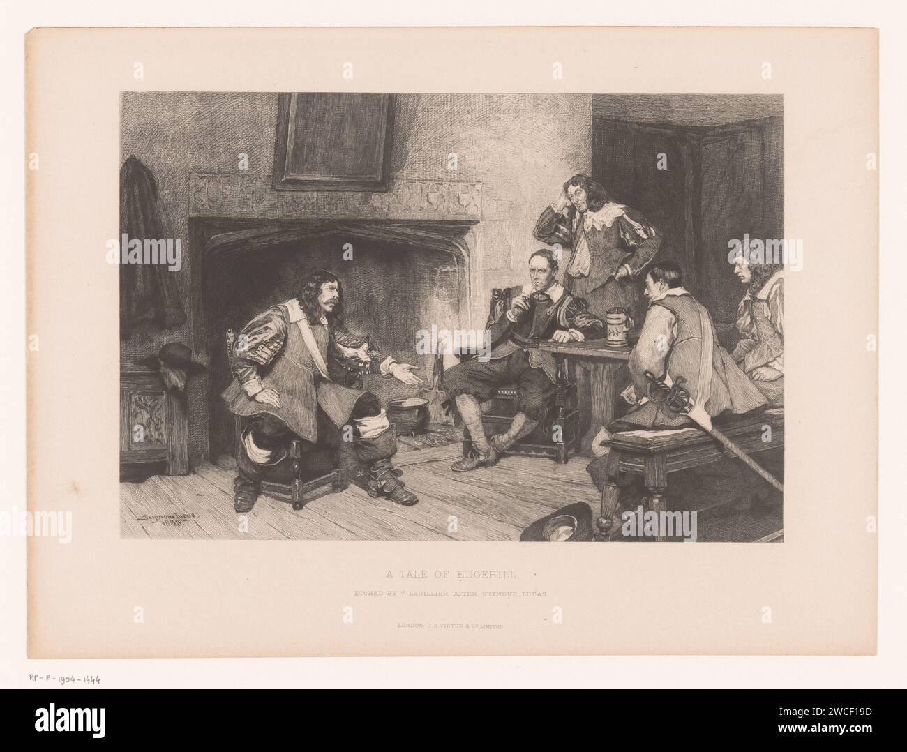 Soldiers in discussion for a fire, Victor Gustave Lhuillier, after John ...