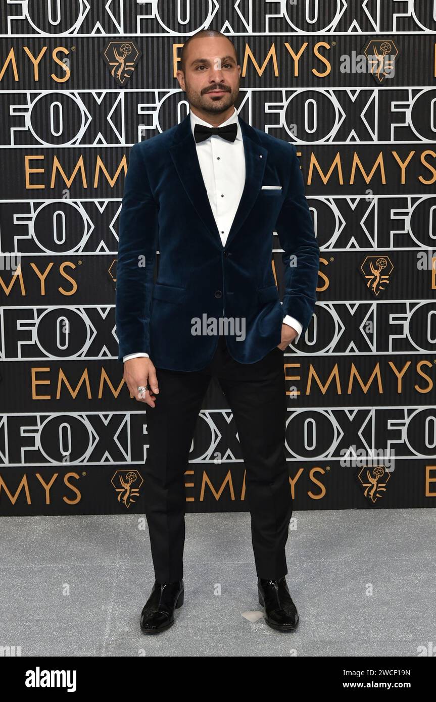 Michael Mando arrives at the 75th Primetime Emmy Awards on Monday, Jan ...