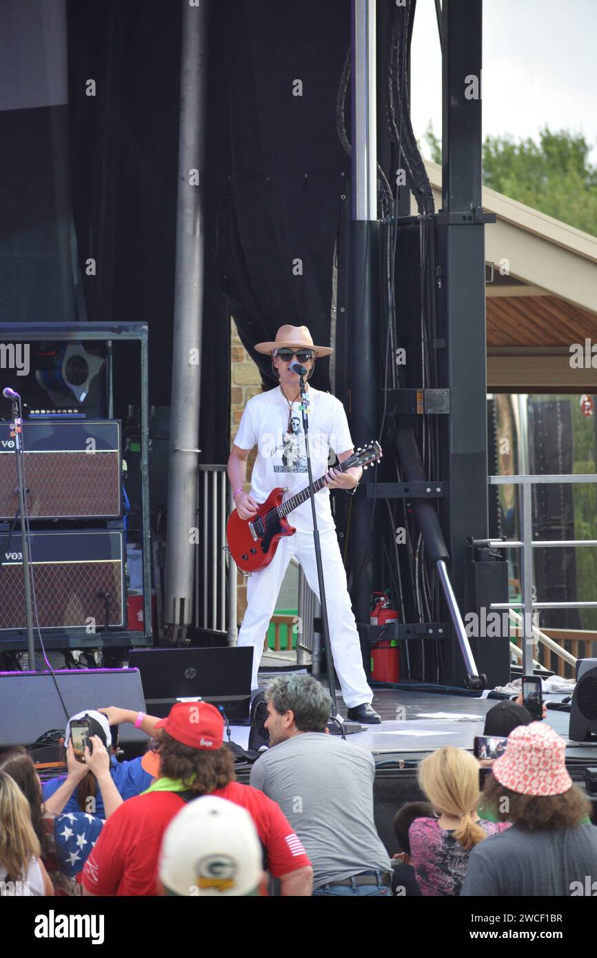 Cheap Trick performing in Sherman Texas, during what would become a ...
