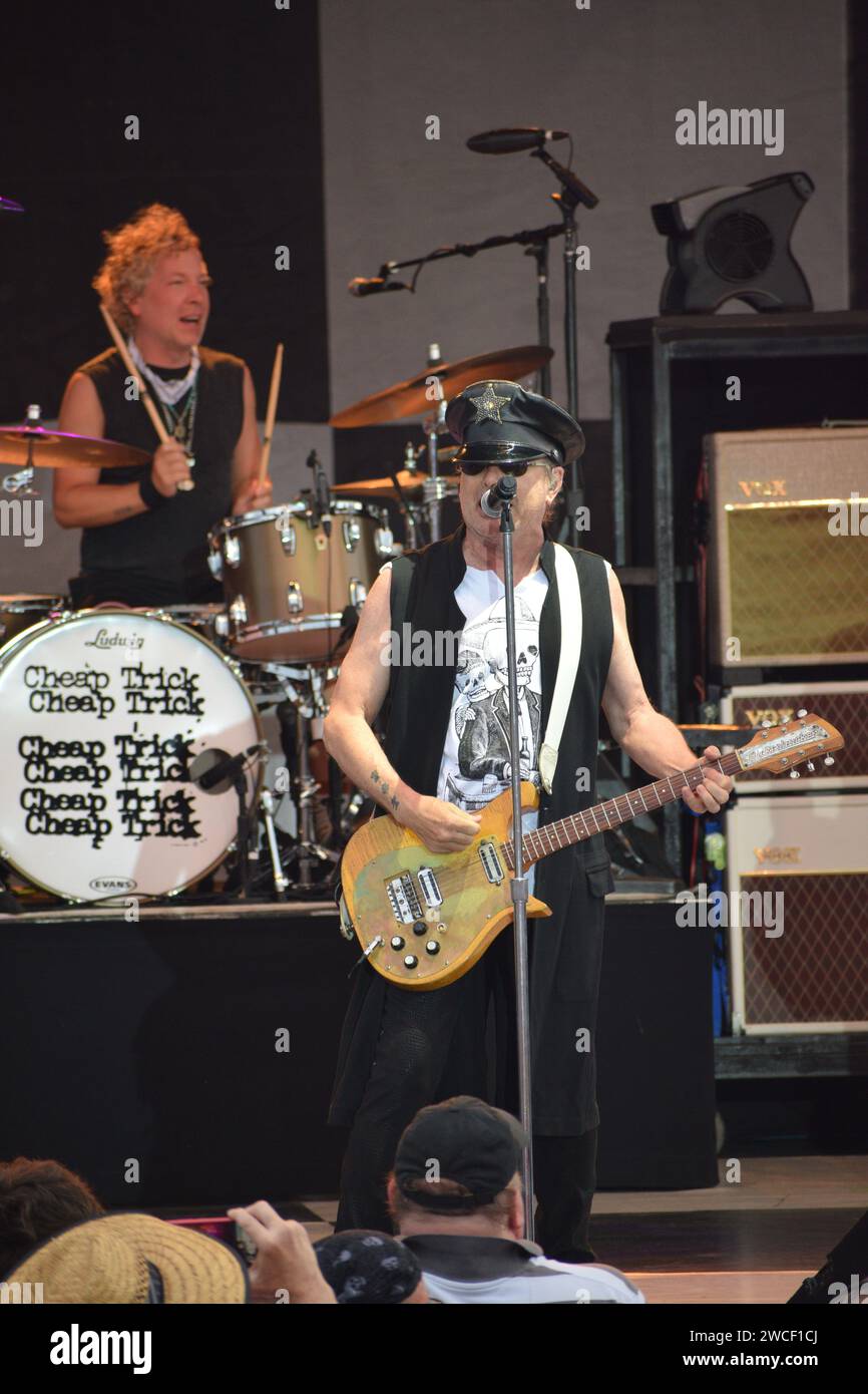 Cheap Trick performing in Sherman Texas, during what would become a ...